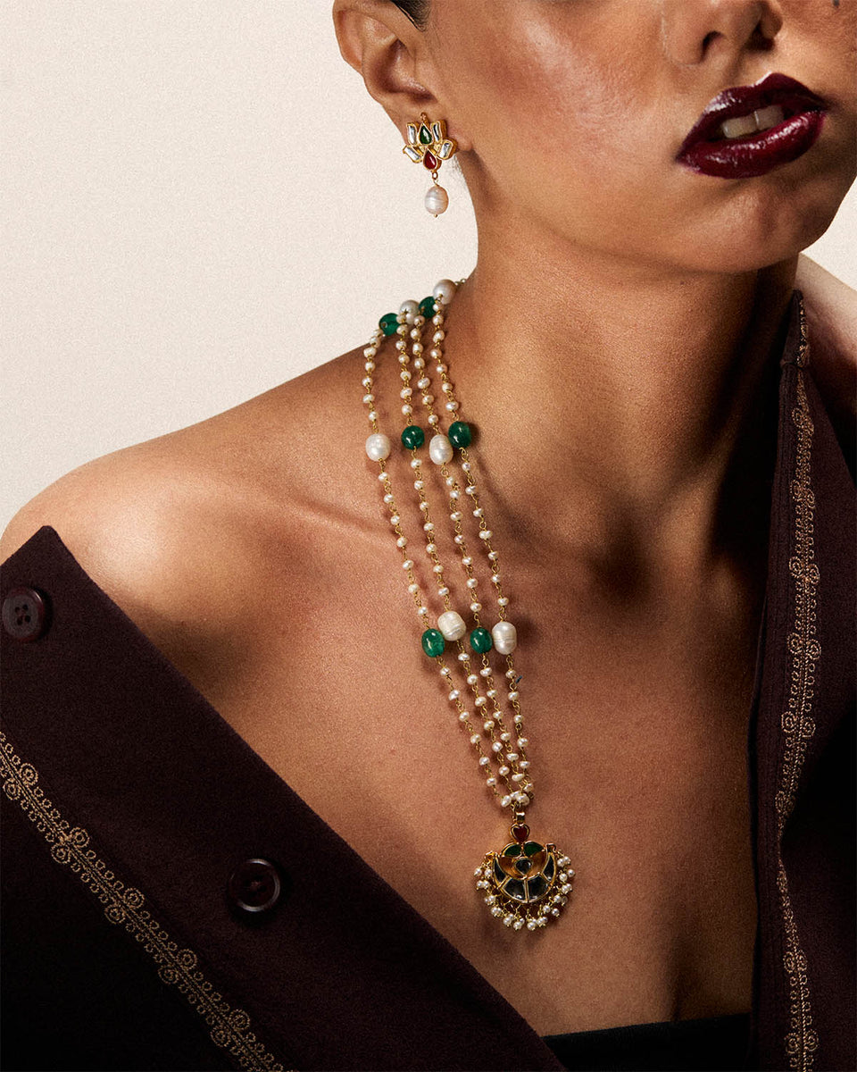Emerald Pearl Necklace – Jugnu Lahore - Global